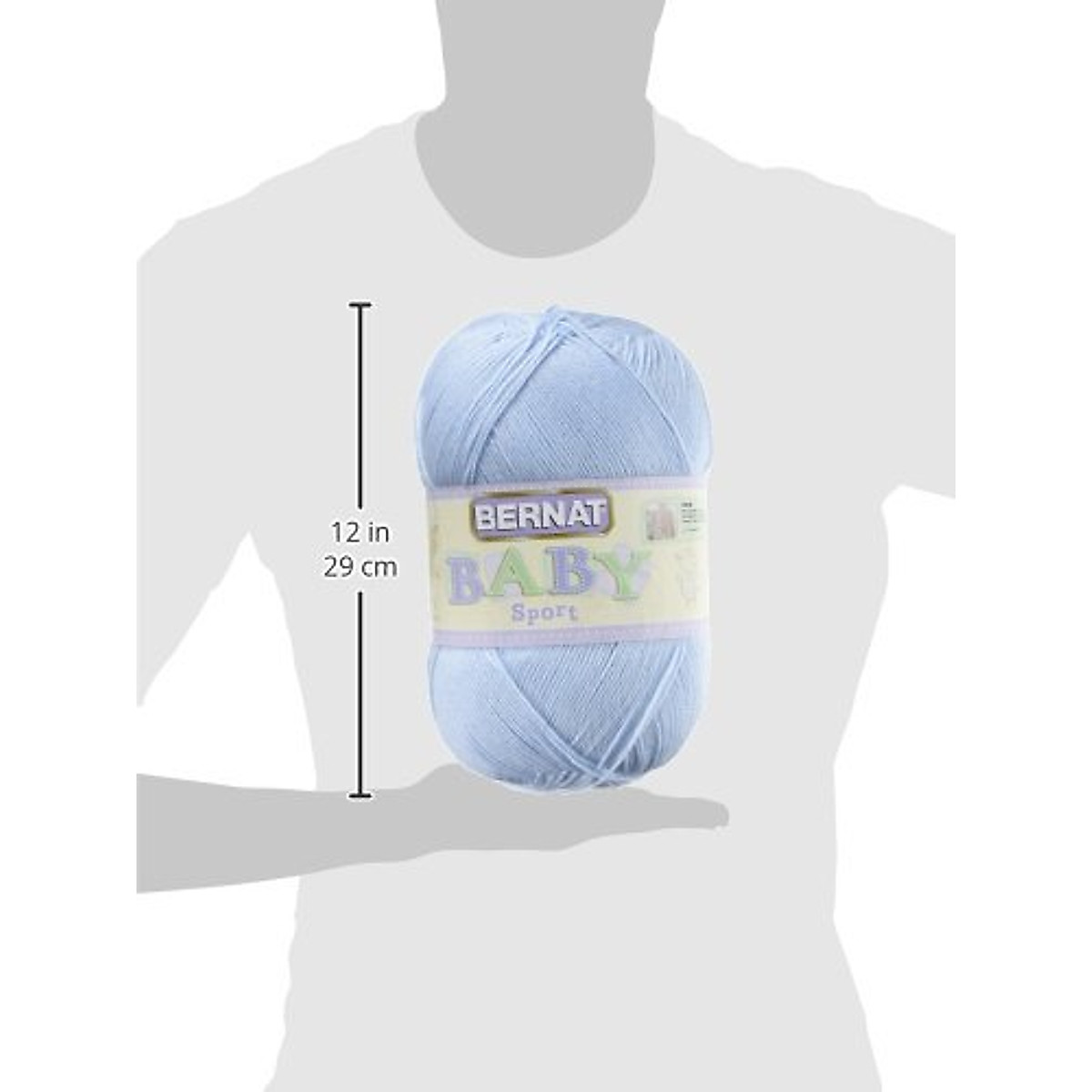 Bernat Baby Big Ball Sport Yarn, 12.3 oz, Gauge 3 Light, 100% Acrylic,Baby Blue