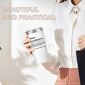 Chaos Coordinator Tumbler Cup, Christmas Gifts for Women,Unique Gift Idea for Boss Women,Boss Lady,Teacher,Office,Gifts for Mom,Coworker Gifts,Birthday Gifts,Thank You Gifts for Women,20 oz Travel Mug