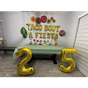 JeVenis Set of 10 Taco Bout a Fiesta Balloons Taco Bout a Party Decoration Fiesta Banner Cactus Baby Shower Decor Fiesta Baby Shower Decorations