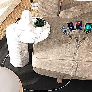 2Pack Multi Charging Cable 3.5A, 10Ft 4 in 1 Long Multiple Fast Charger Cable with Dual iP/Micro USB/Type C Ports for Phone 13/12/11/Xs/X/8/7/6/se/Tablets/Samsung Galaxy/LG/Pixel/Huawei/OnePlus