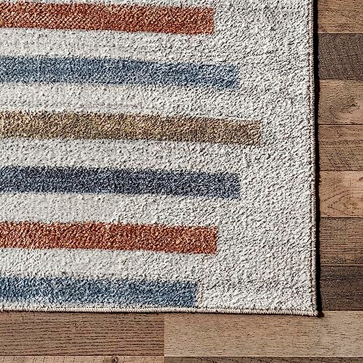nuLOOM ROS Striped Columns Machine Washable Accent Rug, 3x5, Beige