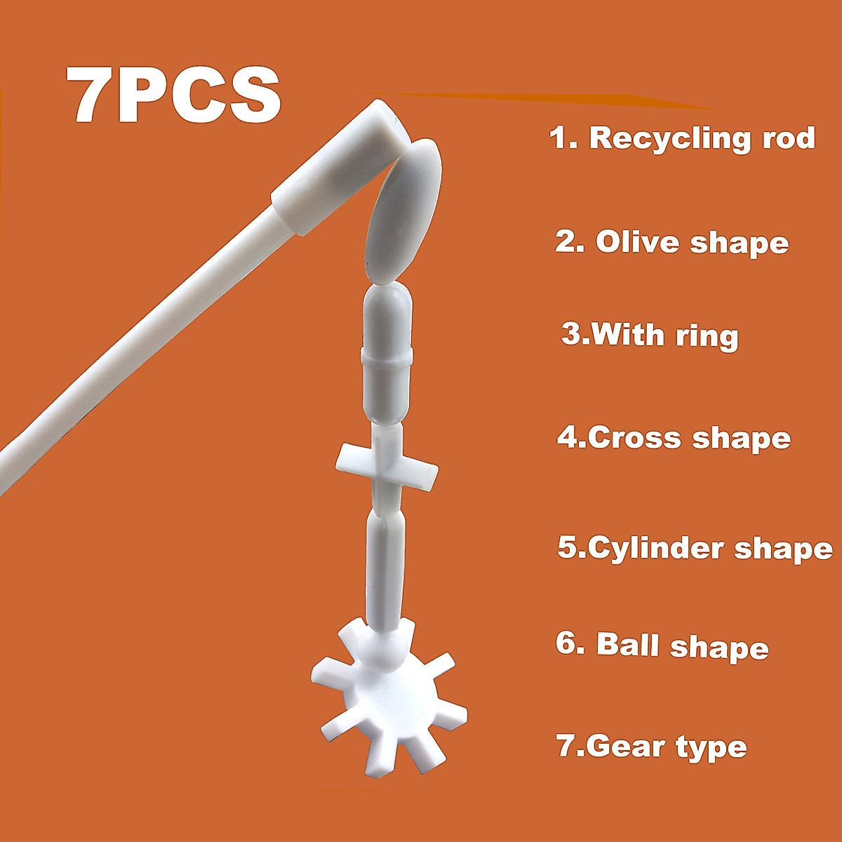 Magnetic Stirrer Stir Bars Mixer Stiring Rod : 6 Shapes + Magnetic Retriever