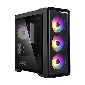Zalman M3 Plus Micro ATX RGB Gaming PC Case - mATX / Mini-ITX - 4x 120mm Static RGB Fans Preinstalled - Mesh Front Panel - Tempered Glass Side Panel