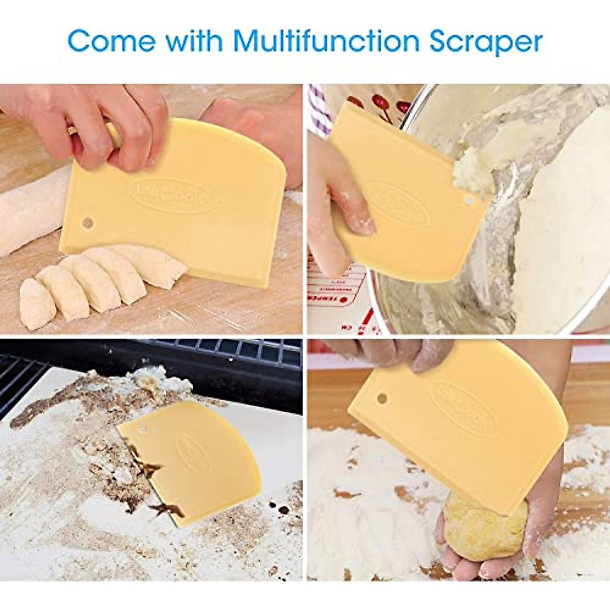 Unicook Large Pizza Stone 16 Inch, Heavy Duty Cordierite Pizza Grilling Stone, Bread Baking Stone, Thermal Shock Resistant Pizza Stone for Oven Grill, Baking Pizza, Bread, Cookie, Rectangular 16 x 14