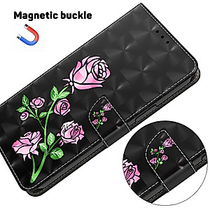 VODEFOX for iPhone 11 Case,iPhone 11 Phone Case Wallet,Cute 3D Print Flip Folio PU Leather Phone Cover with Card Holder Magnetic Closure for iPhone 11 - One Rose