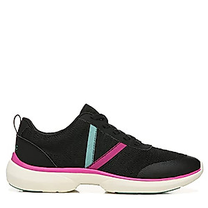 Vionic Women's Vortex Jolisa Lace Up Knit Athletic Shoes - Ladies Supportive Walking Sneakers That Include Three-Zone Comfort with Orthotic Insole Arch Support, Black 9 Medium