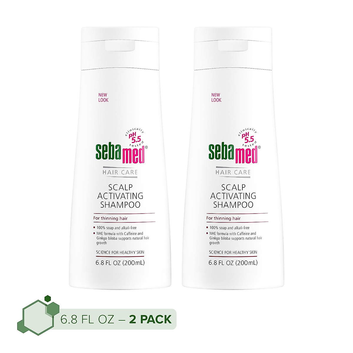 Sebamed Scalp Activating Shampoo for Thinning Hair Supports Natural Hair Growth Helps Fight Hair Loss Dermatologist Recommended 6.8 Fluid Ounces (200 Milliliters) Pack of 2