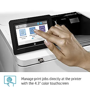 HP LaserJet Enterprise M612x Monochrome Printer with built-in Ethernet, 2-sided printing & extra paper tray (7PS87A), White