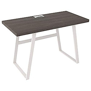 Signature Design by Ashley Dorrinson Modern Farmhouse 47" Home Office Writing Desk, Gray & White
