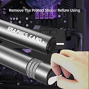 Gamital GPU Support Bracket Vertical Bloster - Graphics Card Brace GPU Stand Anodized Aluminum Sag Holder VGA Brace Support for All Universal Gaming nVIDIA GeForce GTX AMD Radeon Graphics Card & More
