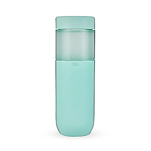 HOST Freeze Double Walled Insulated Water Bottle Freezer Tumbler with Active Cooling Gel Stainless Steel Lid and Silicone Grip, Set of 1 20 Oz Plastic Bottle, Mint