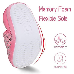MIXIN Girls and Boys Slippers Mermaid Princess No-Slip Memory Foam Slippers Soft Rubber Sole House Shoes for Bedroom Indoor Outdoor Mermaid 3