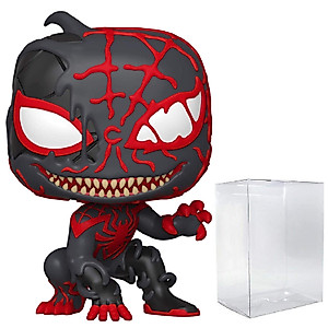POP Marvel: Venom - Venomized Miles Morales Funko Vinyl Figure (Bundled with Compatible Box Protector Case), Multicolor, 3.75 inches