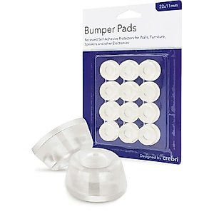 Clear Rubber Bumper Pads, Adhesive Door Stopper Wall Protector for Door Handle, Feet for Speakers, Roomba, Electronics, Furniture, Sliding Door Wall Shield (12 Pack)