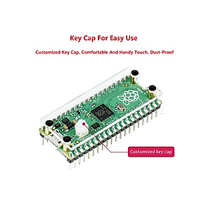 Waveshare Clear Acrylic Protection Case for Raspberry Pi Pico, Customized Key Cap, Neat Design