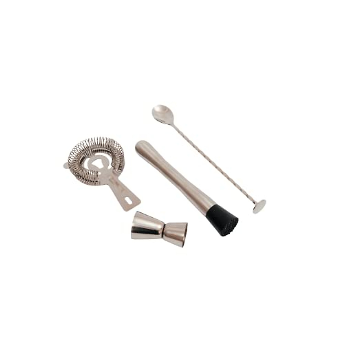 Cocktail Mixology Shaker Set - Bartender Kit with an Elegant Bamboo Stand - Bar Accessories Kit Including a Martini Shaker, Bar Jigger, Syrup Dispenser & Mixer Recipe Book