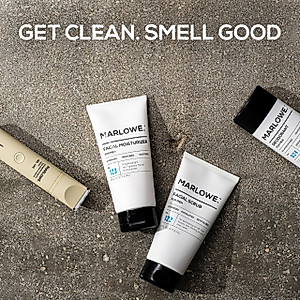 MARLOWE. No. 122 Men's Facial Scrub 6 oz, Light Daily Exfoliating Face Cleanser with Fresh Pine & Agarwood Scent