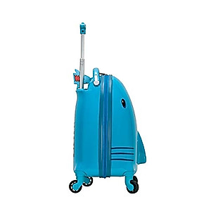 Rockland Jr. Kids' My First Hardside Spinner Luggage,Telescoping Handles, Shark, Carry-On 19-Inch
