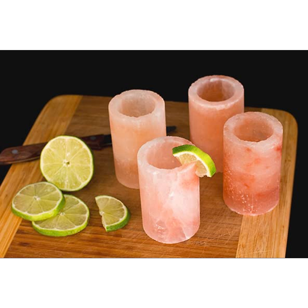 D'Eco Himalayan Salt Shot Glasses (12 Pack) - Hand-Carved 3" All-Natural Pink Salt Tequila Shooters - Perfect For College, Parties, Birthday Gifts