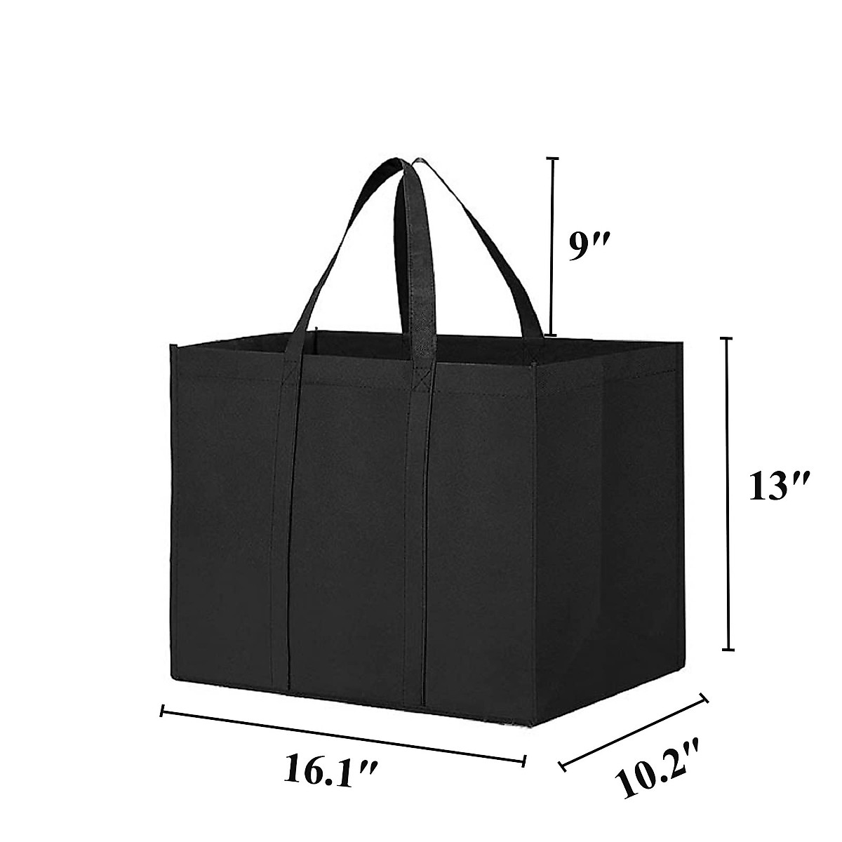 Tijide Easy to carry and store Reusable eco-friendly sundries shopping tote bag, 10 packs, 35L large eco-friendly foldable tote bag, easy to clean, durable, and protect the ecological environment.