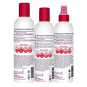 Fairy Tales Rosemary Repel Daily Kids Shampoo, 12 fl oz., Conditioner, 8 fl oz. & Conditioning Spray, 8 fl oz. Star Trio– Kids Like the Smell, Lice Do Not