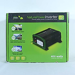 Nature Power 38304 Pure Sine Wave Inverter, 400-watt