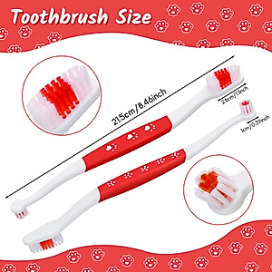 3 Pack Dog Toothbrush for Pet Small and Large Breed Dogs Cats with Soft Bristles, Dual Head Puppy Toothbrushes Kit in Bulk, Non Slip Individual Packing, 360 Easy Teeth Cleaning and Dental Care