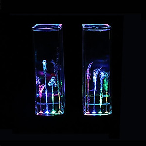 Aolyty Colorful LED Water Speaker with Dancing Fountain Light Show Sound for PC, MP3 Player, Laptops, Smartphone Black