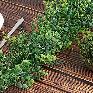 Artflower 3 Pack Artificial Eucalyptus Garland, 6Ft/pcs Faux Eucalyptus Vines Greenery Garland Fake Hanging Eucalyptus Leaves Plant Wedding Backdrop Arch Wall Table Party Festival Decor, Grey Green