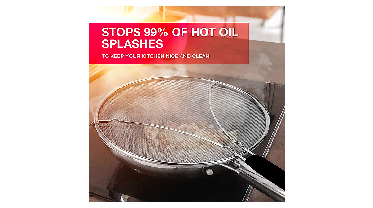 Mueller 13" Grease Splatter Screen | Safe, Mess-Free Cooking