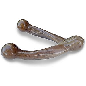 Pet Qwerks Wishbone BarkBone - Nylon Chew Toy for Aggressive Chewers - Bacon Flavor - 8.25"