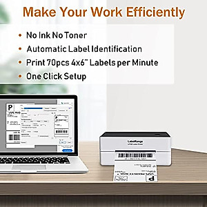 LabelRange LP320 Label Printer – High Speed 4x6 Shipping Label Printer, Windows, Mac, Linux and Chrome OS Compatible, Direct Thermal Printer Supports Shipping, Barcode, Household Labels and More