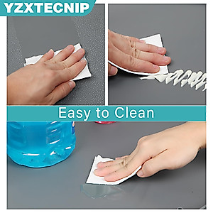 Under Sink Mat for Kitchen Waterproof, 34”x22”Or Smaller Cut to Fit Flexible Silicone Under Sink Liner with Drain Hole,Kitchen Bathroom Cabinet Organizer and Protector for Drips Leaks Spills