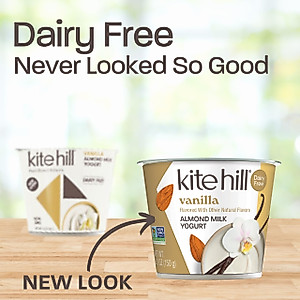 Kite Hill Vanilla Almond Milk Yogurt, 5.3 Ounces, Dairy Free