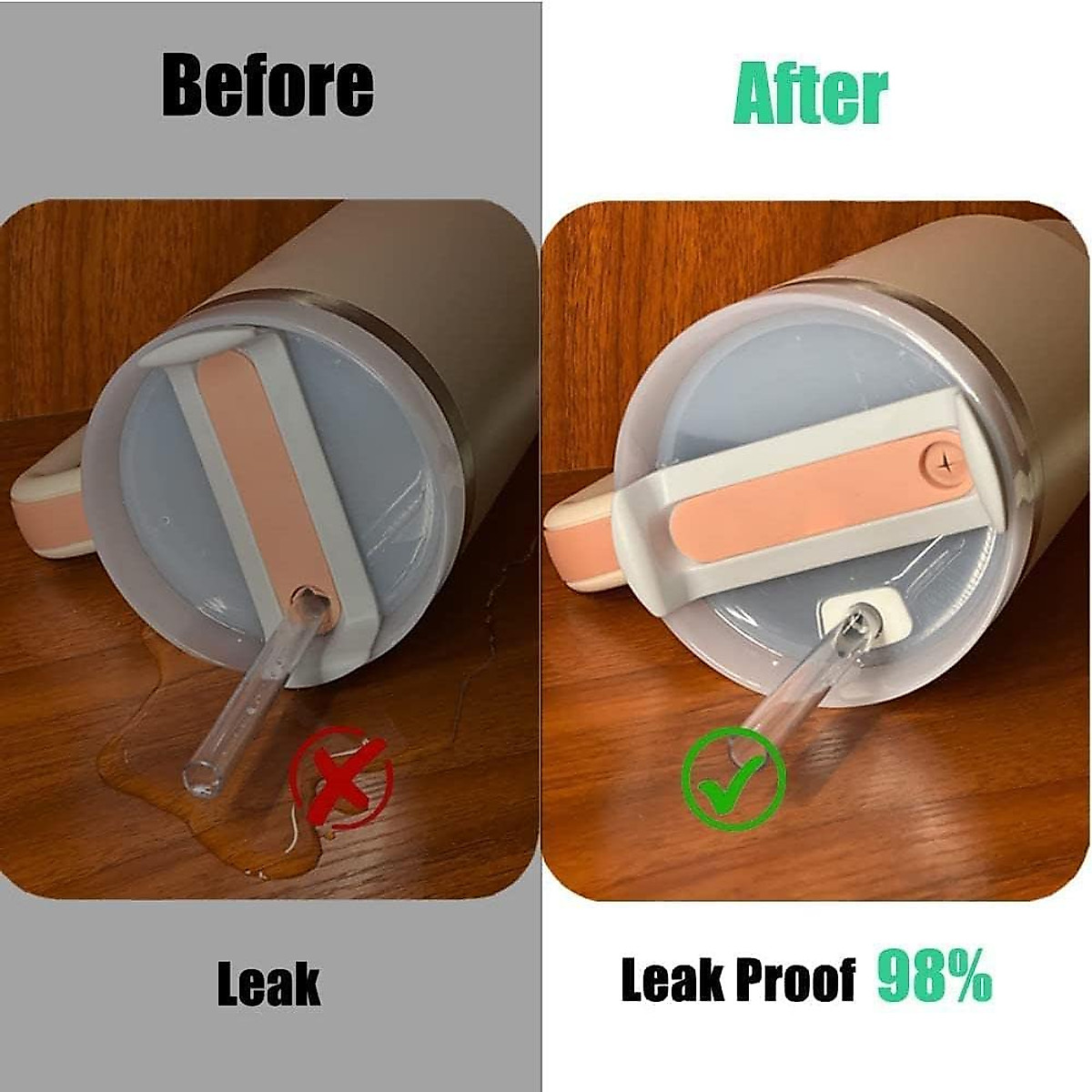 4 Pack Spill Stopper for Stanley 40oz | 30oz Tumbler, Silicone Leak Stopper for Stanley Cup Quencher H2.0 Flowstate Tumbler for Stanley Cup Accessories