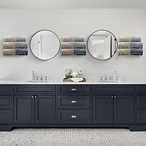 Sorbus Towel Holder for Bathroom Wall - 12 Level Wall Mounted Towel Rack Shelves for Rolled Bath Towels, Washcloths, Linen - Hanging Towel Racks for Bathroom, Spa, Salon, Towel Storage Organizer