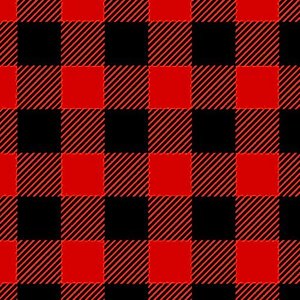 Black & Red Buffalo Plaid Flannel Fabric, by The Yard