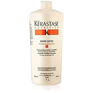 Kerastase Nutritive Bain Satin 2 Complete Nutrition Shampoo - For Dry & Sensitised Hair - 1000ml/34oz