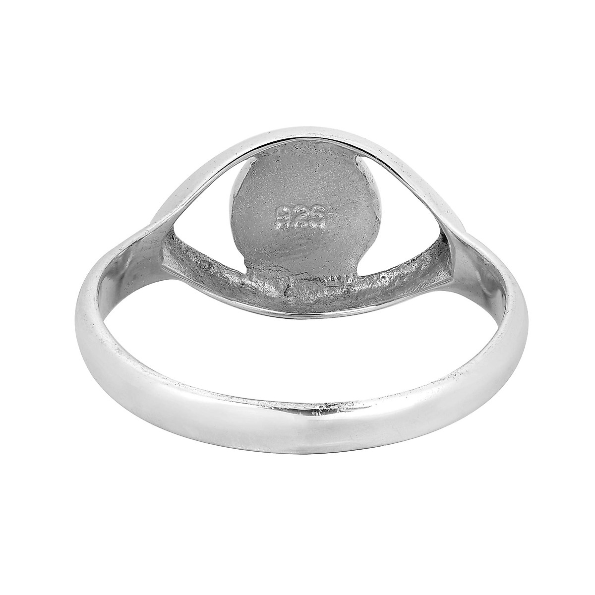 AeraVida Mystical Evil Eye with Abalone Shell Inlay .925 Sterling Silver Ring (11)