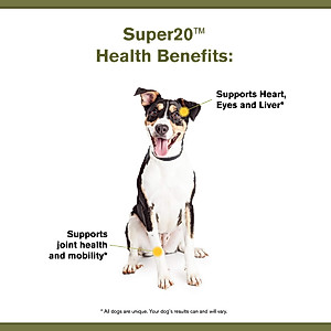 Badlands Ranch - Super20 Canine Supplement Organic Ingredients Multi-Benefit Supplement, Ashwagandha, Help w/Canine Well-Being, Heart, Joint, Vision, Antioxidant Support by Katherine Heigl (30 scoops)