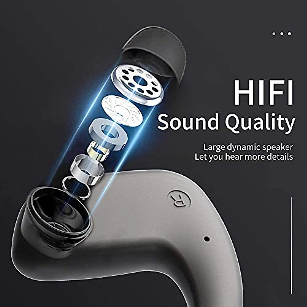 CYBORIS Wireless Bluetooth Headphones, IPX8 Waterproof Swimming Headphones, 16GB Mp3 Player Workout Headphones - Built-in Bone Conduction Waterproof Horn in-Ear Earphones for Run, Swim, Cycle