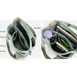 Women's Canvas Handbag Clutch Purse Multilayer Canvas Bag Cross Shoulder Bag Hobo Handbag Black