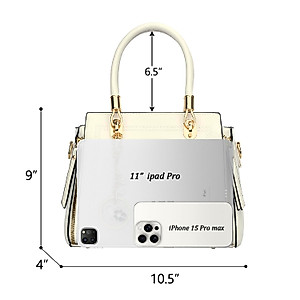 KKXIU Trendy Women Satchel Purses and Handbags Vegan Leather Top Handle Shoulder Crossbody Bag (Brown-A)