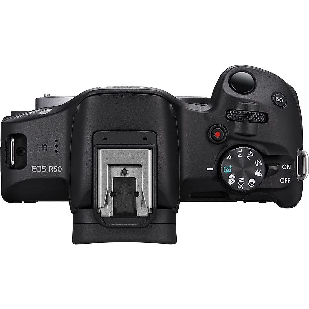 Canon EOS R50 Mirrorless Camera (Black) (5811C002) + Rode VideoMic + 64GB Card + Corel Photo Software + Bag + Charger + 2 x LPE17 Battery + Card Reader + LED Light + Flex Tripod + More (Renewed)