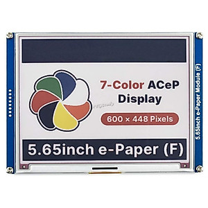 XYGStudy for Raspberry Pi Jetson Nano 5.65inch ACeP 7-Color e-Paper e-Ink Display Module SPI Interface 600×448 Pixels Colorful 5.65" Paper-Like Screen Wide Viewing Angle Low Power Consumption