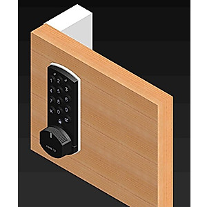 FJM Security Products Combi-Cam E, 7910-K10, Electronic Cabinet Lock, Black Finish, Small