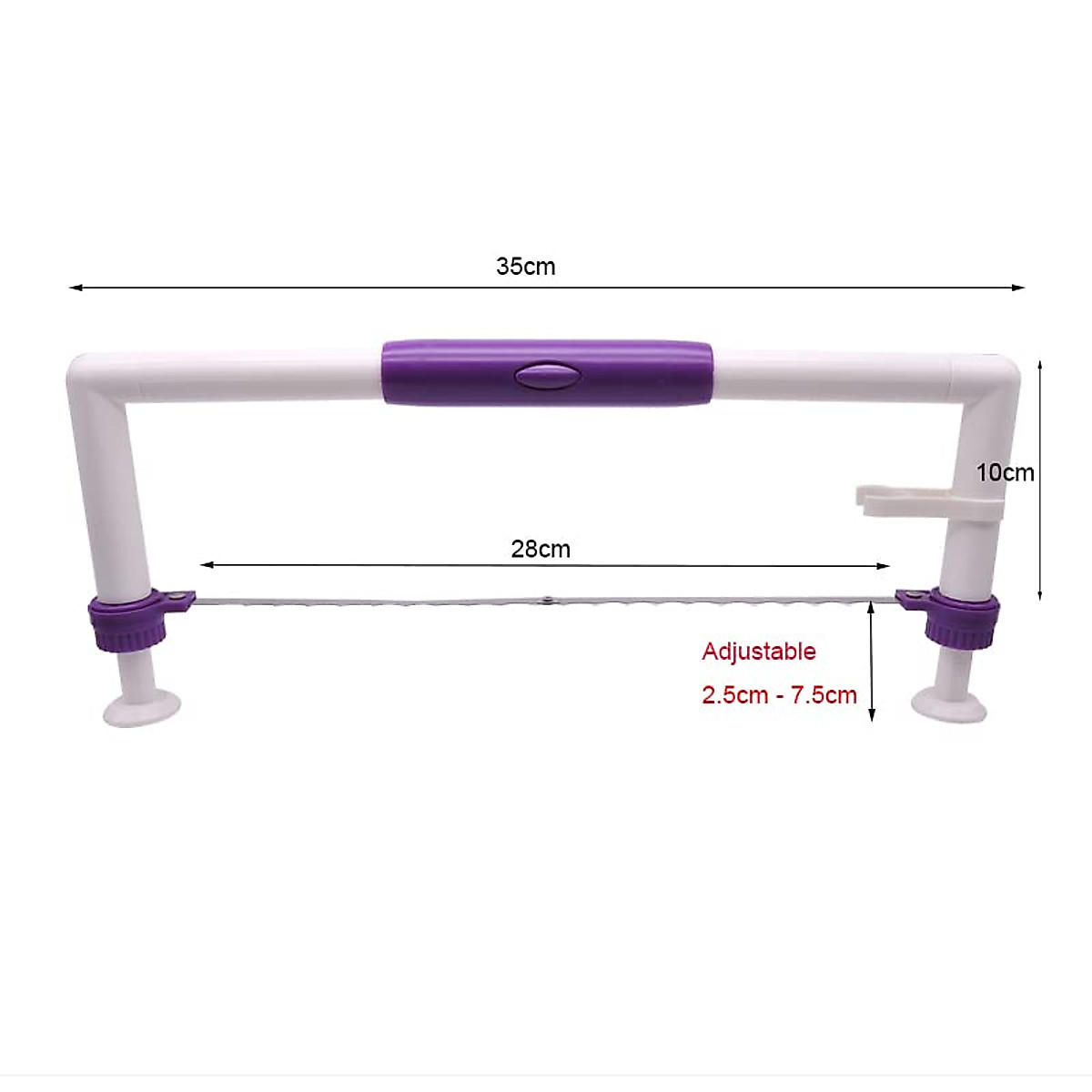 WiuCYS Adjustable Cake Leveler Cutter, 4-9 Inch Cakes Toast Bread Slicer Saw, Foldable Stainless Steel Angel Food Cakes Layer Cutter Cutting Leveling Tool