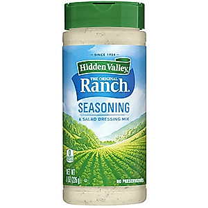 Hidden Valley Ranch Seasoning, Ranch Dressing Dry Mix for Salad Dressing, Gluten Free Salad Dressing, 8 Ounces