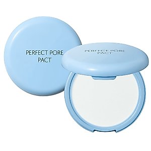 THESAEM Saemmul Perfect Pore Pact - Sebum Control Makeup Pressed Powder Pact, Pore Minimization, Plant-Based Setting Finishing Powder to Absorb Sweat and Prevent Clumps, with Mirror & Puff 12g