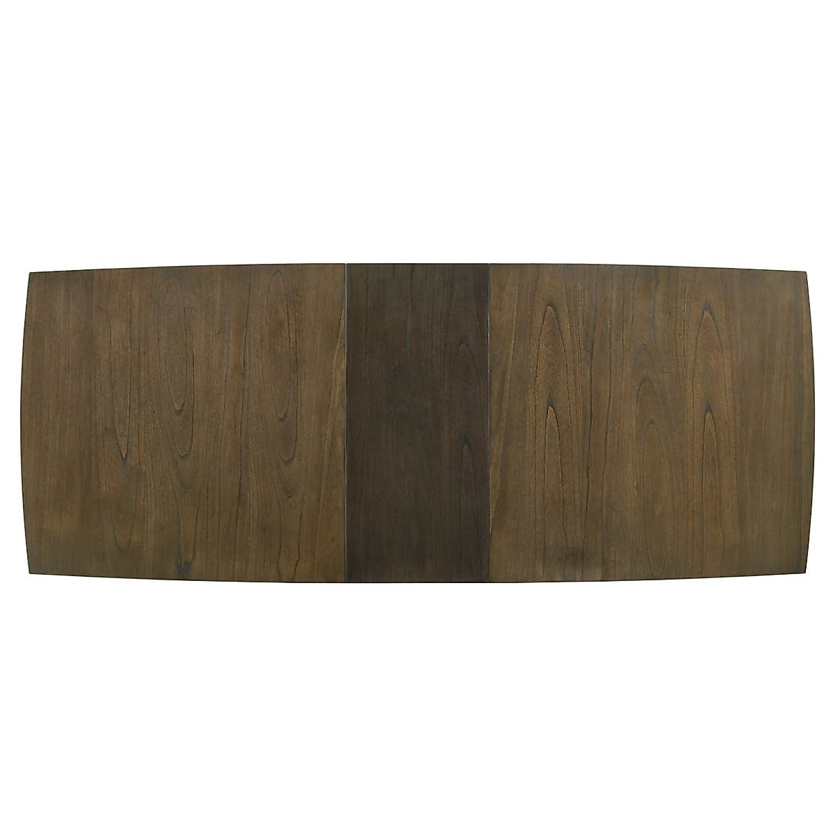 Lilola Home Bistro Vintage Walnut Dining Table with Extension Leaf and Off White Fabric Dining Chairs